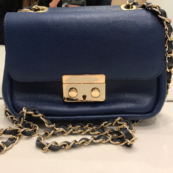 Bags | Genuine Leather Royal Blue Cross Body Bag | Poshmark